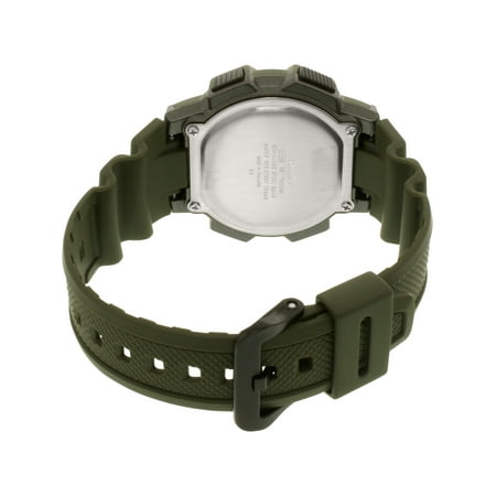 Casio - Casio Men's World Time Digital Sport Watch, Green/Black AE1000W ...