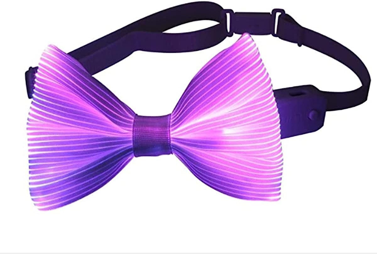 LINLIN Light Up Bowtie, LED Light up Bow Tie Adjustable Light Up Bow ...