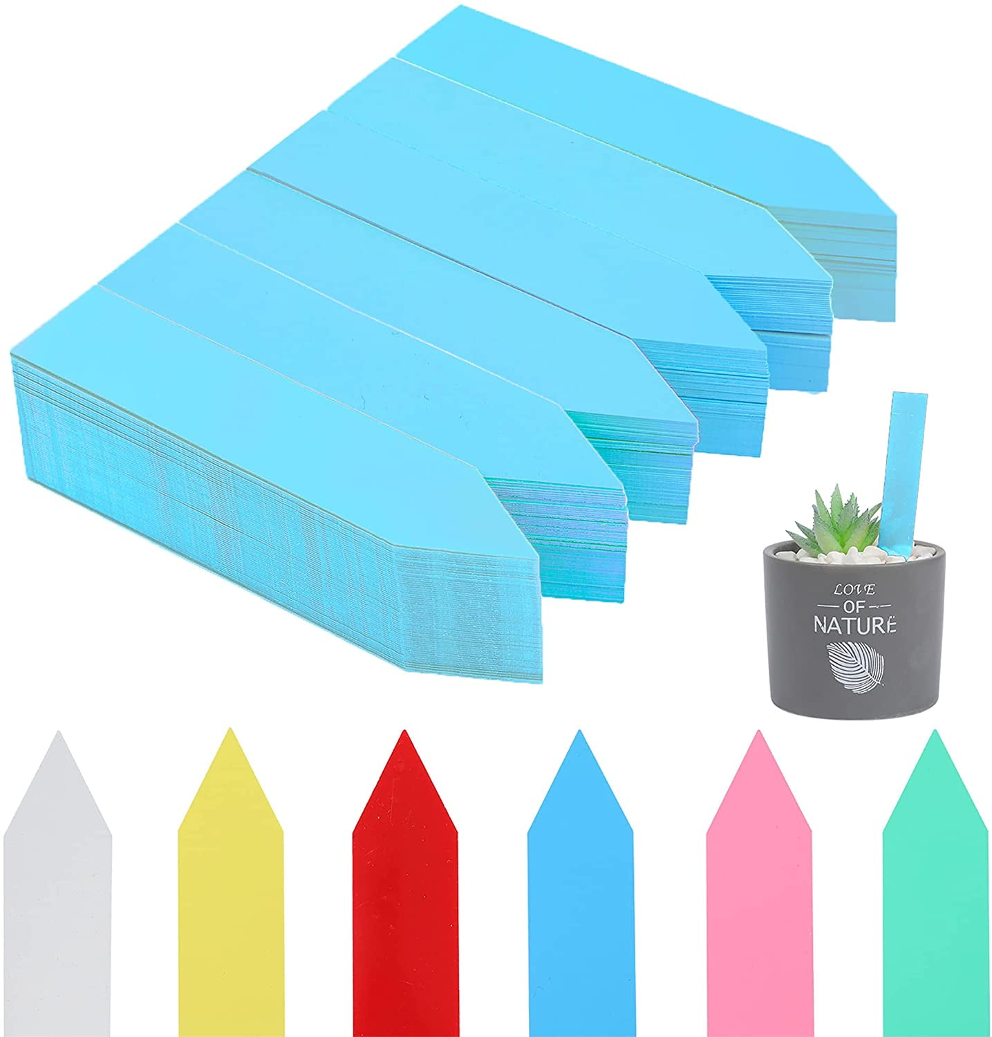 100 Pcs 4" Plant Labels Plastic Waterproof Plant Tags Seed Pot Marker ...