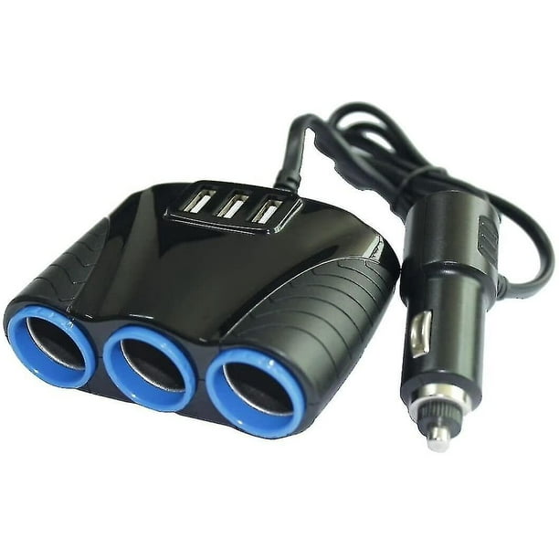 Cigarette Lighter Power Splitter, 3 Socket With Usb Port Dc Outlet ...