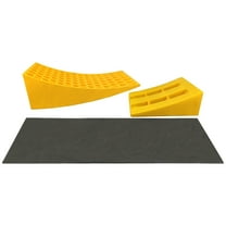 Hyper Tough Heavy Duty Yellow Plastic Curved Level Ramp 13 inch long, 4 ...