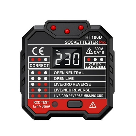 QualitChoice Electric Outlet Tester Power Circuit Polarity Voltage ...