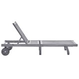 vidaXL Patio Lounge Chair Sunbed Sunlounger with Cushion Solid Acacia ...