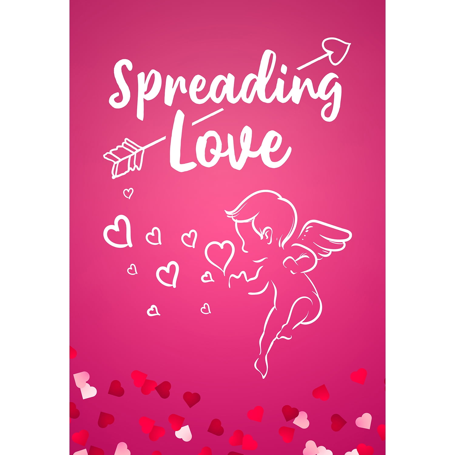 America Forever Flags Double Sided House Flag - Cupid Spreading Love ...