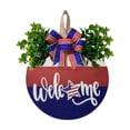 Usloyux Independence Day Welcome Sign Door Hanger, Patriotic Barn Door ...