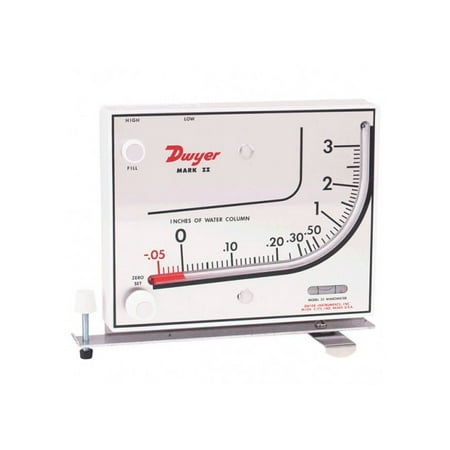 Dwyer MARK II 25 Inclined/Vertical Manometer (0-3" w.c.) using Red ...