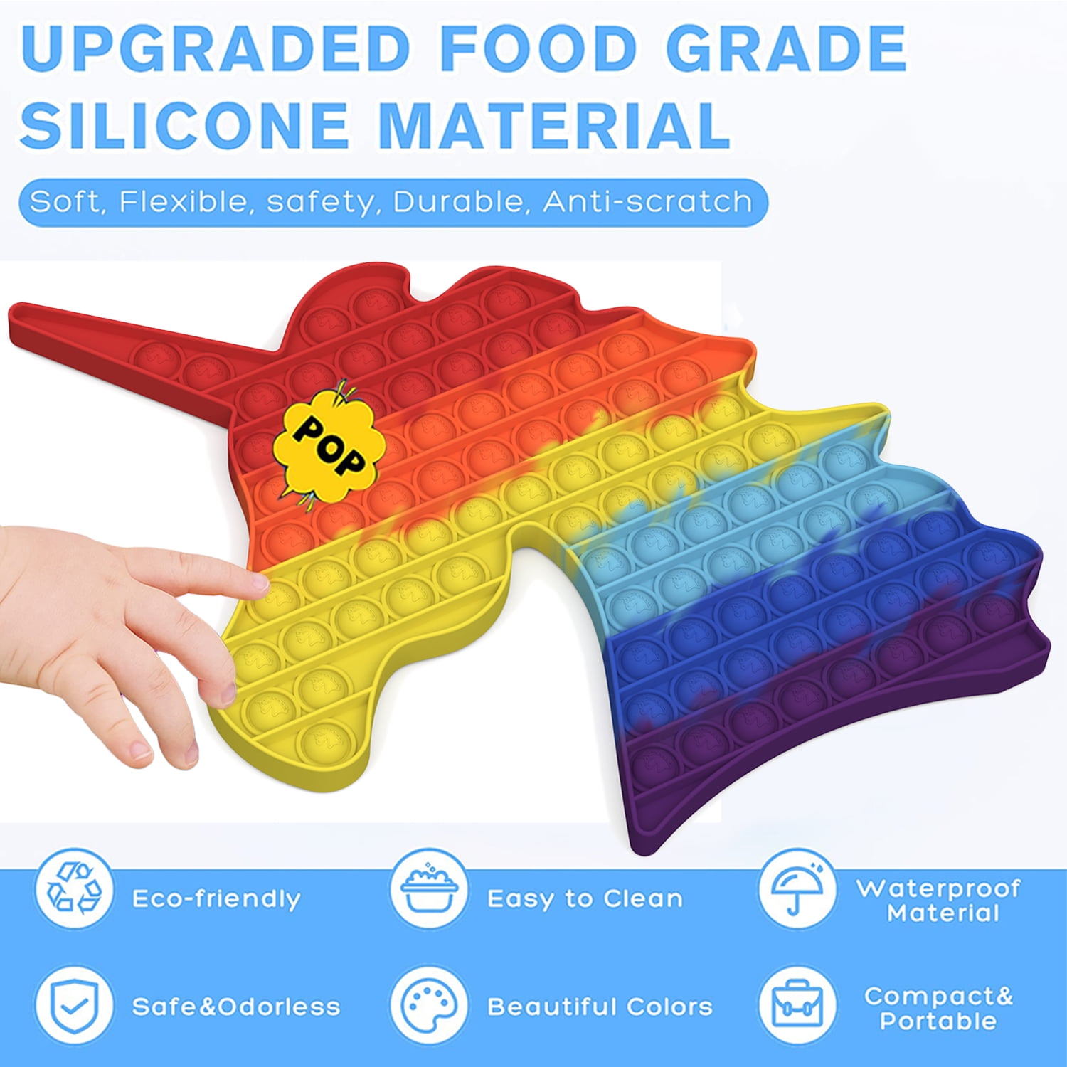 Buy ZIMFANQI Pop on It Fidget Toys Jumbo Pop Its Big Simple Dimple ...