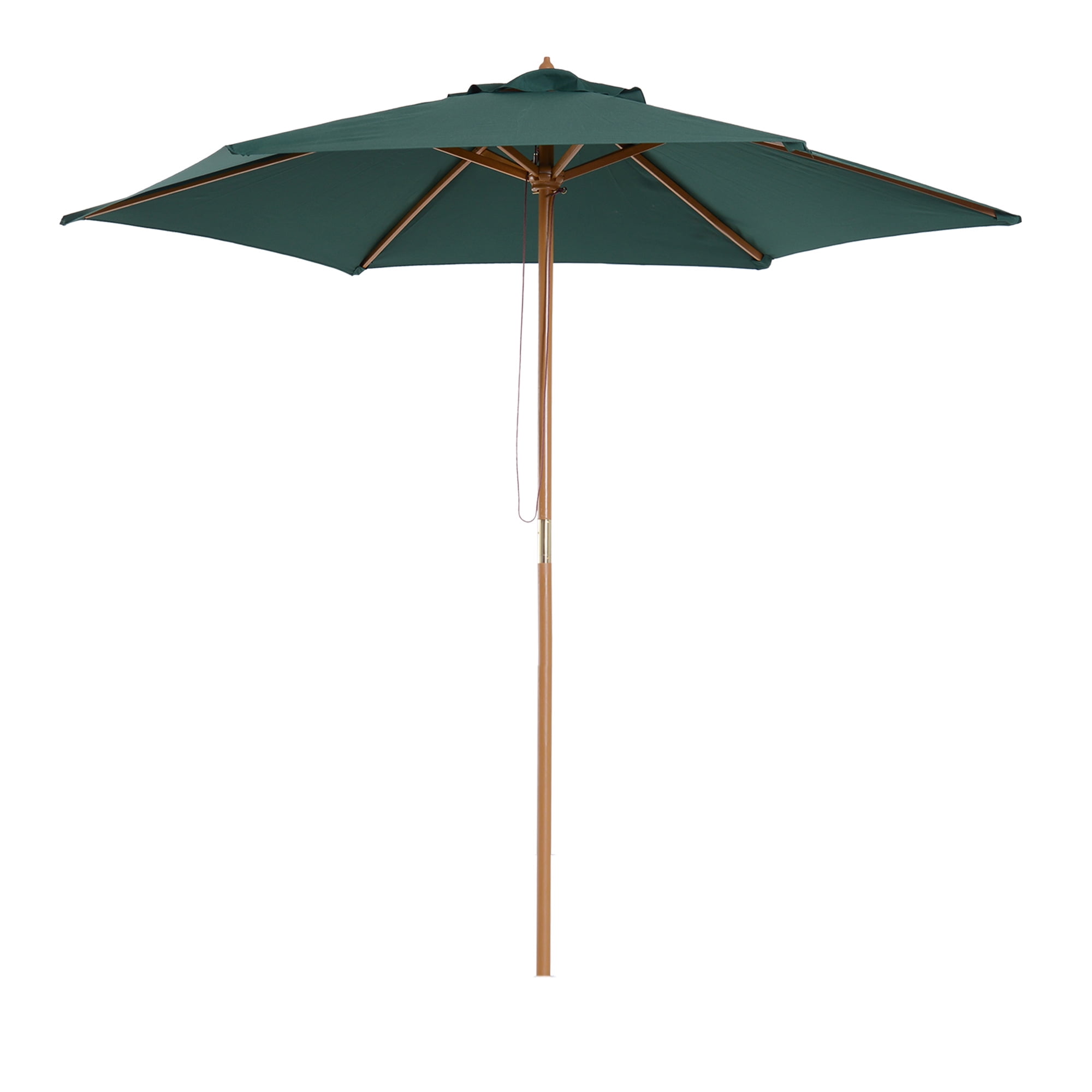 Click here for Outsunny 8ft Wood Patio Umbrella Round Market Umbr... prices