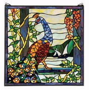 Design Toscano Primrose Art Nouveau Tiffany-Style Stained Glass Window ...