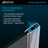 DreamLine Unidoor 28 in. W x 72 in. H Frameless Hinged Shower Door in ...