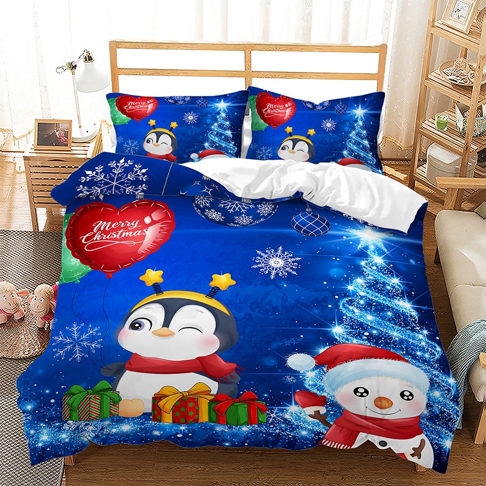 Yipa Christmas Tree Ultra Soft Printed Quilt Sets Gold Sparkle Holiday ...