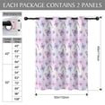 Butterfly and Lavender Pink Pattern Blackout Curtains,Triple Weaved ...