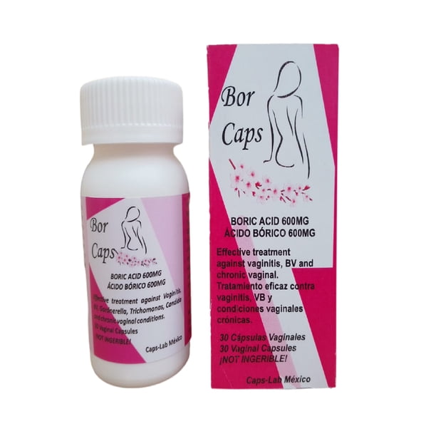 Bor Caps 30 cápsulas vaginales 600mg Bor Caps 1 frasco con 30 cápsulas ...