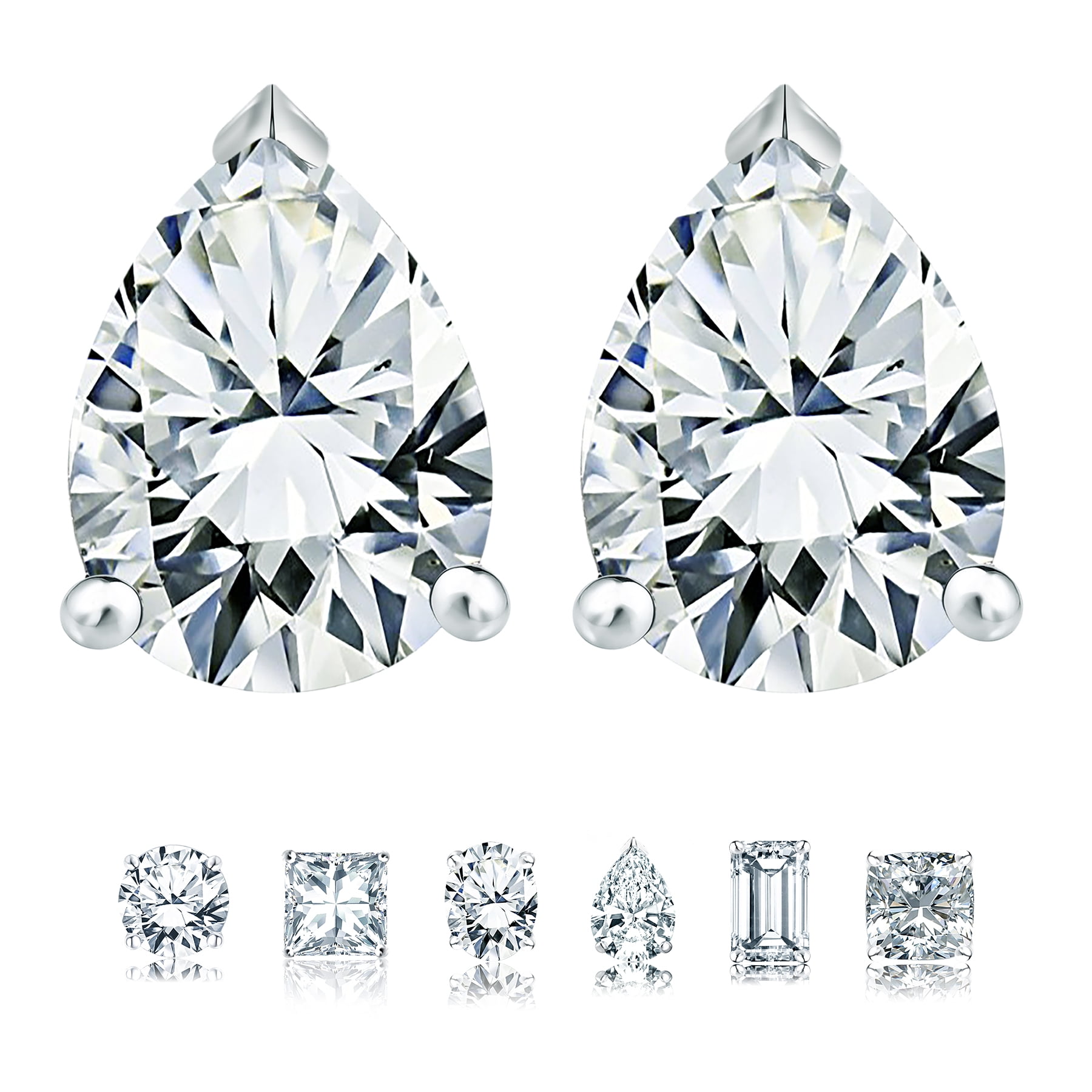 Click here for Jeenmata 2 Carat Pear Cut Moissanite Minimalist So... prices