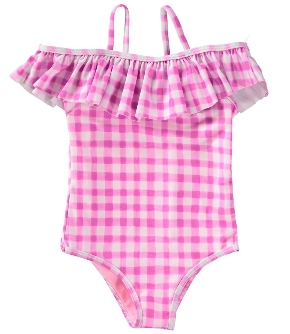 KensieGirl One Piece Checkered Print Swim Suit Pink 4 - Walmart.com
