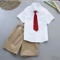 ATOGUTA Boys Summer Outfits Short Sleeve Collar School Uniform Button ...