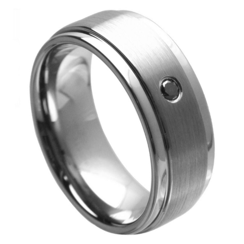 9mm Ring Brushed Finish Center Wedding Band Ring For Men Or Ladies ...