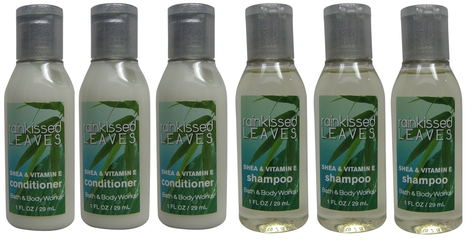 Bath and Body Works Rainkissed Leaves Shampoo and Conditioner lot of 6 ...