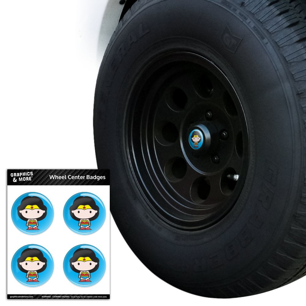 Wonder Woman Cute Chibi Character Tire Wheel Center Cap Resin-Topped ...