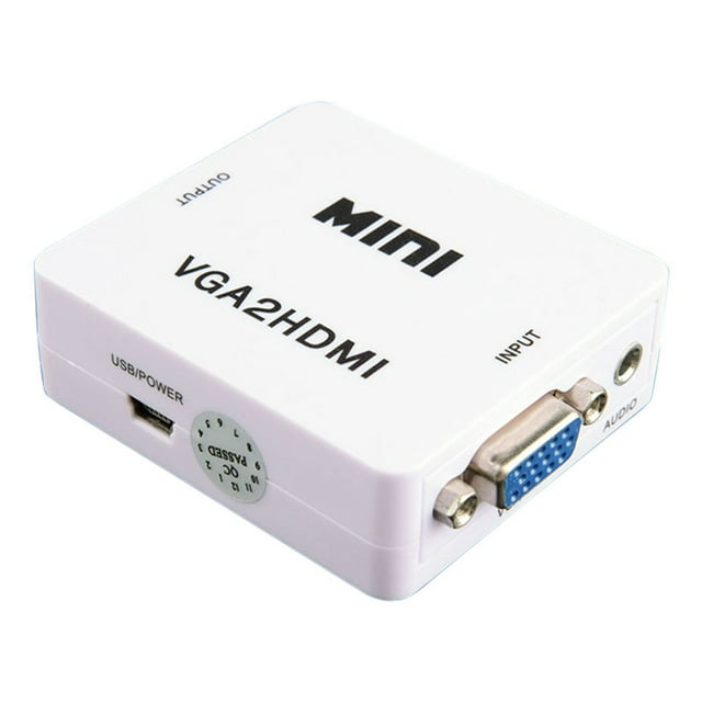 Converter Box Adapter VGA to HDMI 1080P HD HDTV Video Audio For DVD PC ...