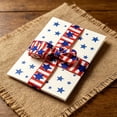2PC 4th Of July Patriotic Ribbon Yards Red White Blue Wired Ribbon for ...