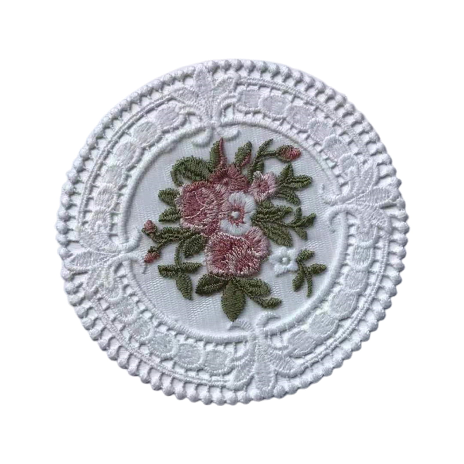 Mightlink Plate Mat Exquisite Embroidery Desktop Decoration Round INS ...