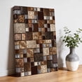 Canvas Wall Art Square Stone Tiles Canvas Art Print Vintage Brown Tan ...