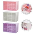 9-Grid Jewelry Storage Box With Lid, Plastic Desktop Organizer For ...