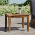 Outdoor Compact Side Table, Solid Acacia Wood Small Accent Table for ...