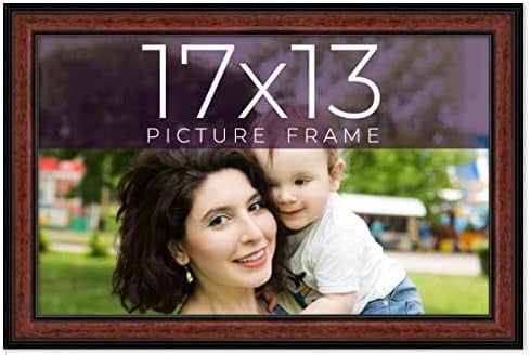 17X13 Executive Brown Real Wood Picture Frame Width 1.25 Inches ...