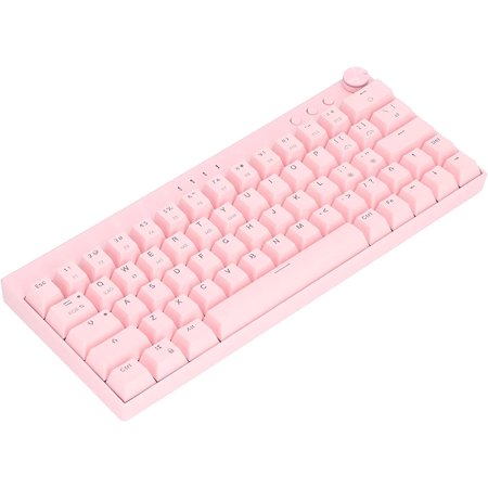 Pink Mechanical Gaming Keyboard, Compact 64 Keys Bluetooth Keyboard ...