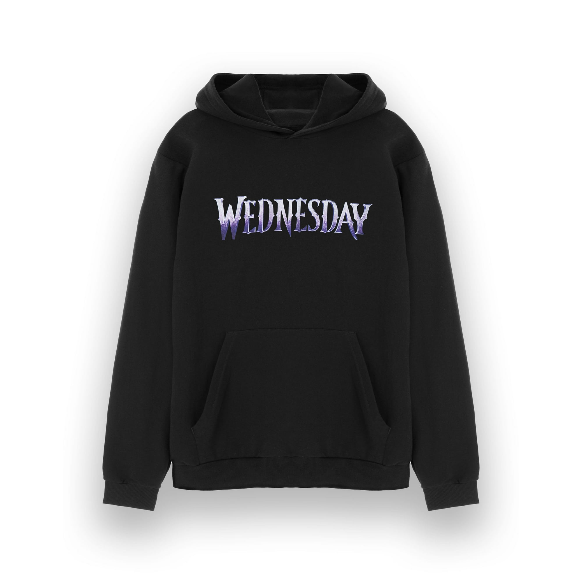 Click here for Wednesday Womens Black Purple Logo Hoodie (Medium) prices