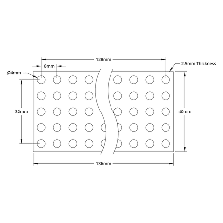 Khall 40 x 136mm Grid Plates,Aluminum Grid Plates Simple Mesh Orifice ...
