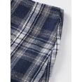 Blue Womens Plaid A-Line Mini Skirt With Side Slit High Waisted Casual ...