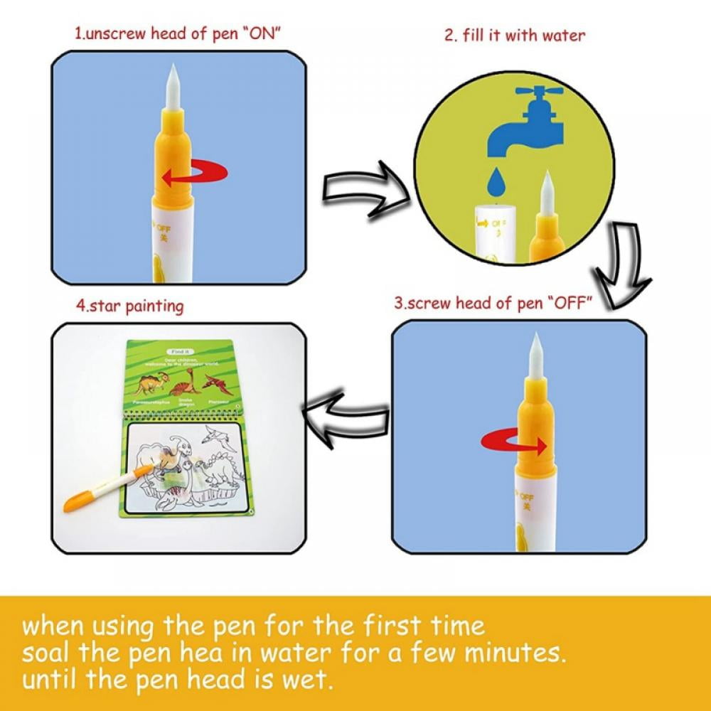 Buy Children Toys Paint With Magic Water Coloring Books For Toddlers ...