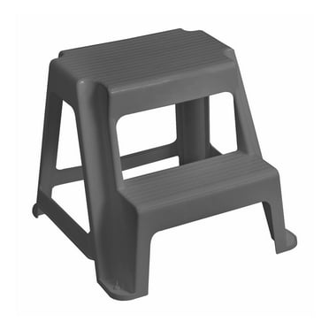 Rubbermaid EZ Step 2 Step Folding Step Stool with Foot Pads, White (3 ...