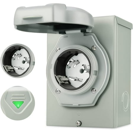 ShinePick 50 Amp Generator Power Inlet Box NEMA 3R Power Inlet Box 125 ...