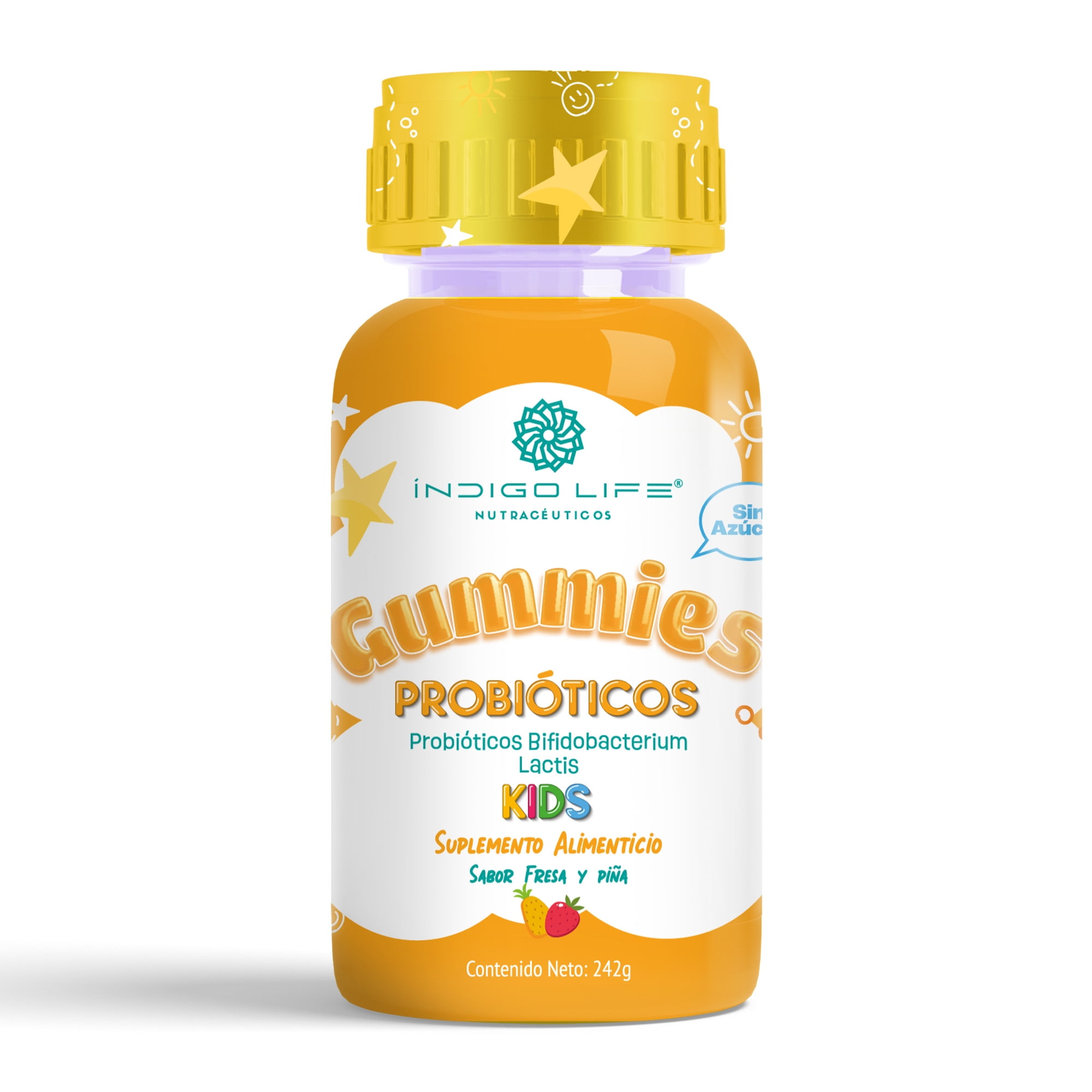 Indigo Life Gummies Kids Probioticos Bifidobacterium Lactis Sabor Fresa ...