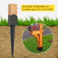 Fence Post Anchor, Heavy Duty Ground Spikes, Decorative Post Base Stake ...