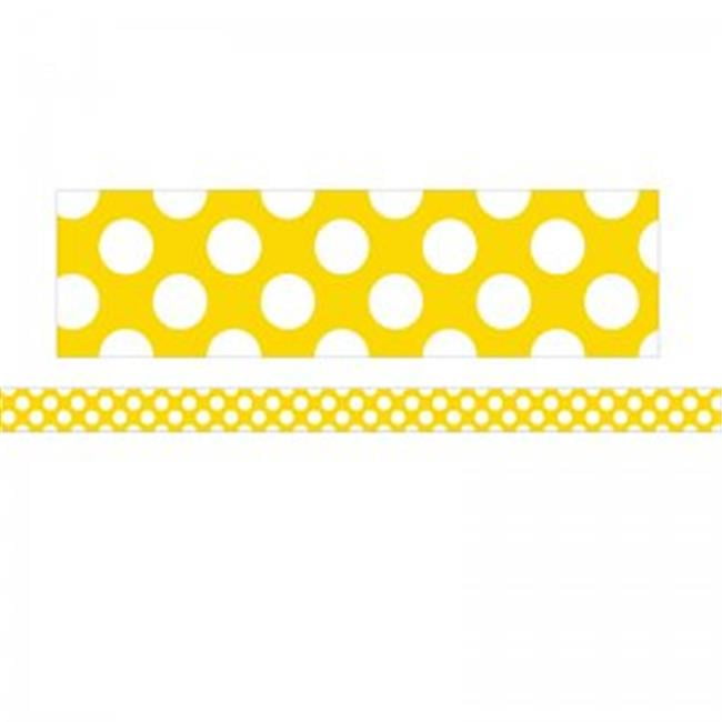 Polka Dots Straight Borders, Yellow - Walmart.com