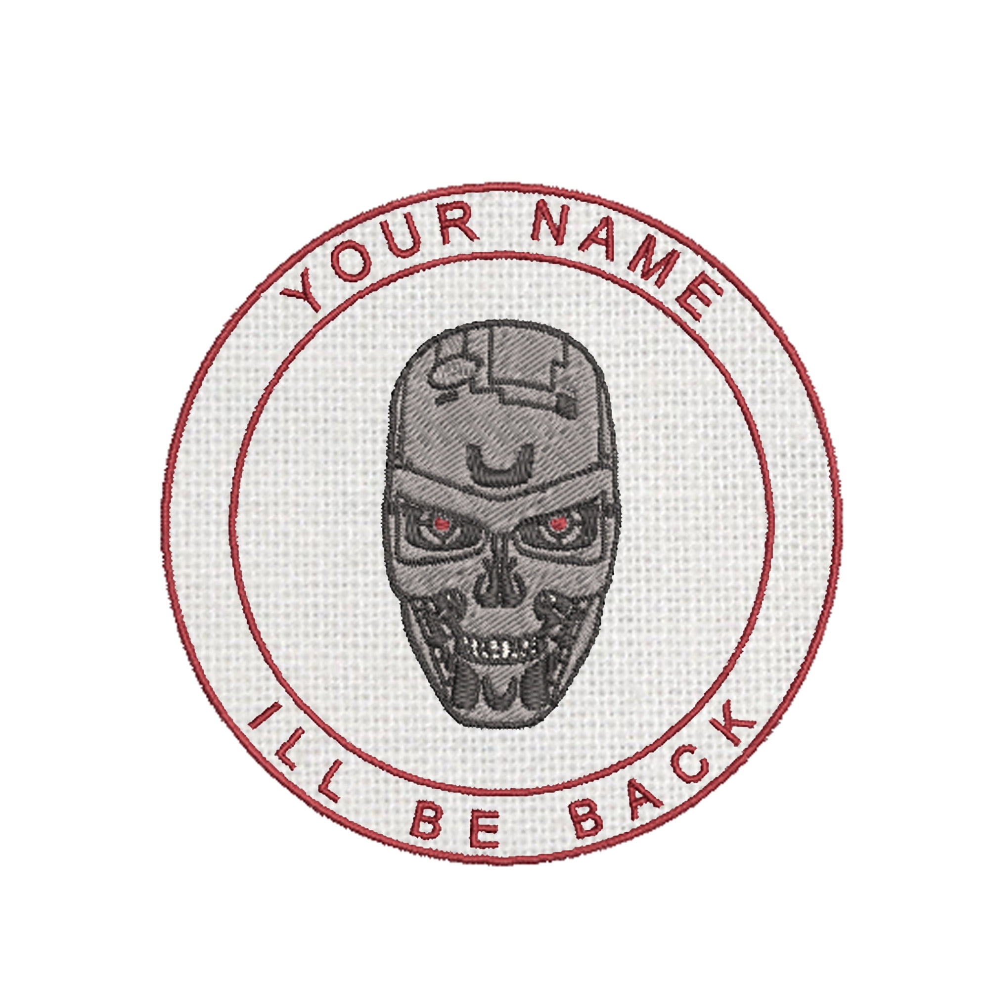 Terminator Robots Embroidered Patch Iron-On Applique, Cosplay Vest ...