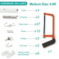 TWOPAGES Ceiling or Wall Mount Track Set with Hooks, Medium Size for ...