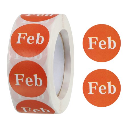 Uxcell Round Month Labels 1 Inch 1 Roll DIY Color Coding Circle ...