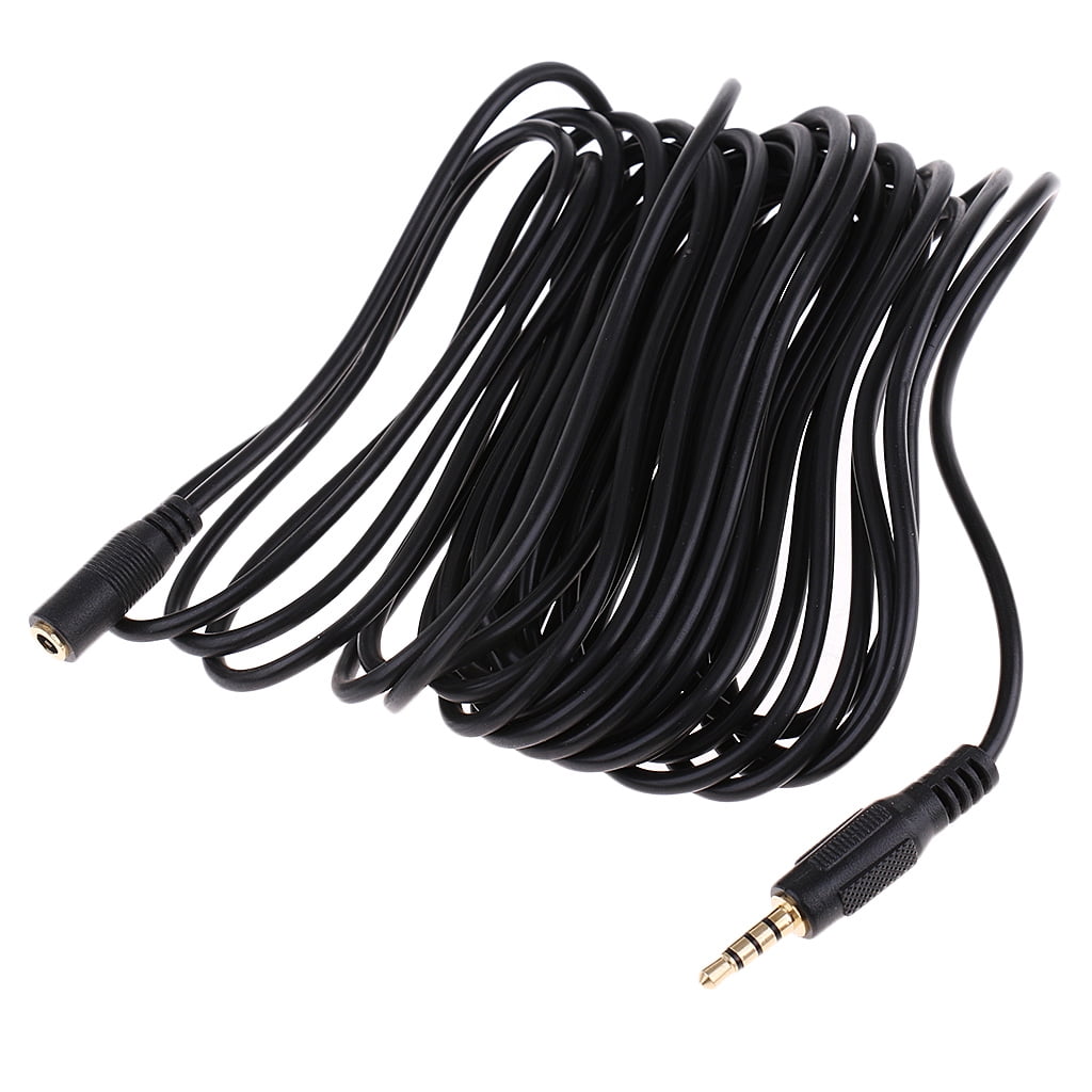 6m Audio Cable Headphone Microphone Splitter 2 Male to Female Jack 3.5 ...