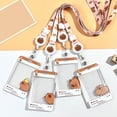 Retractable Lanyard and Card Sleeve Set Cartoon Card Case with ...