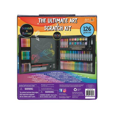 Art 101 Creativity Multifunctional Art Set with 173 Pieces in Wood Case ...