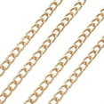 Alexcraft 16.4Ft Gold Plated Curb Chain, 10mm Twisted Chunky Link Chain ...