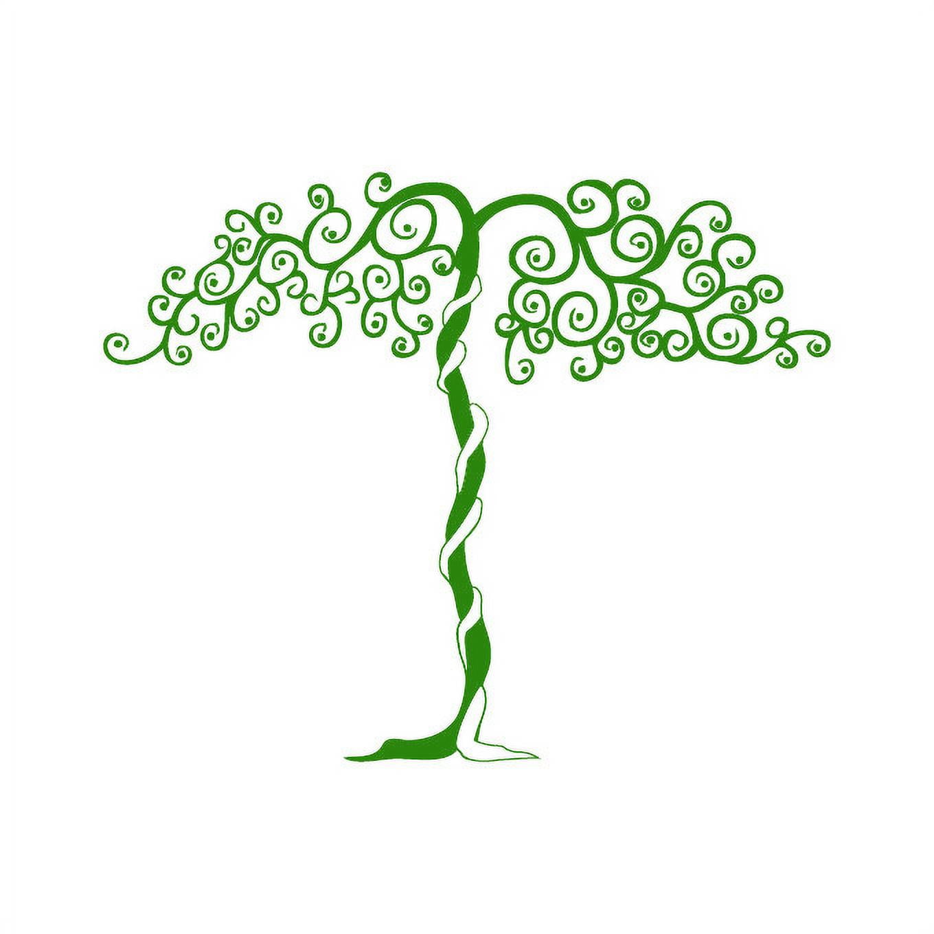 Tree Curly Vinyl Graphic - Large - Grass - Walmart.com