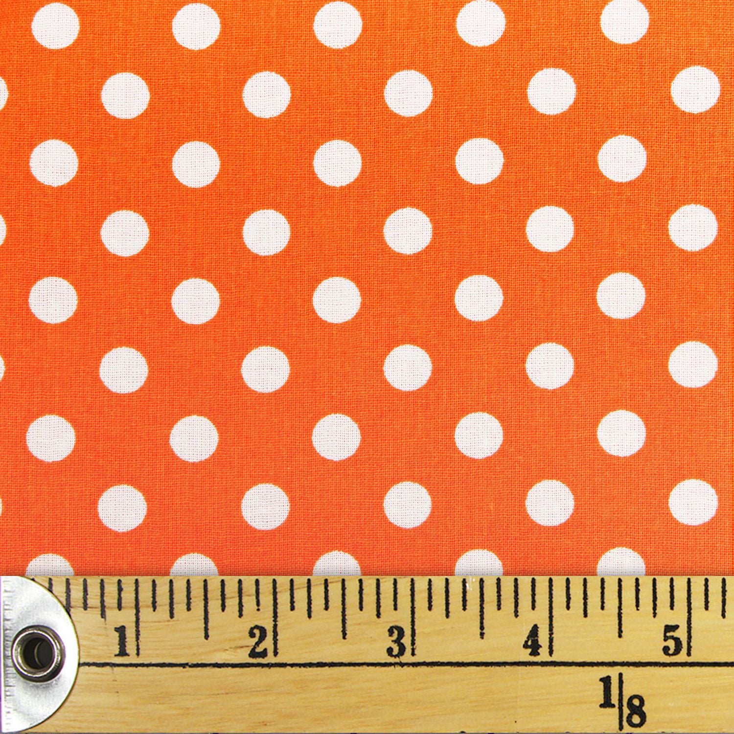 Click here for Fabric Creations Orange With White Polka Dots Fat... prices