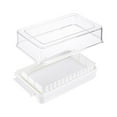 SPRING PARK Butter Box, Rectangle Plastic Butter Keeper with Lid, Space ...